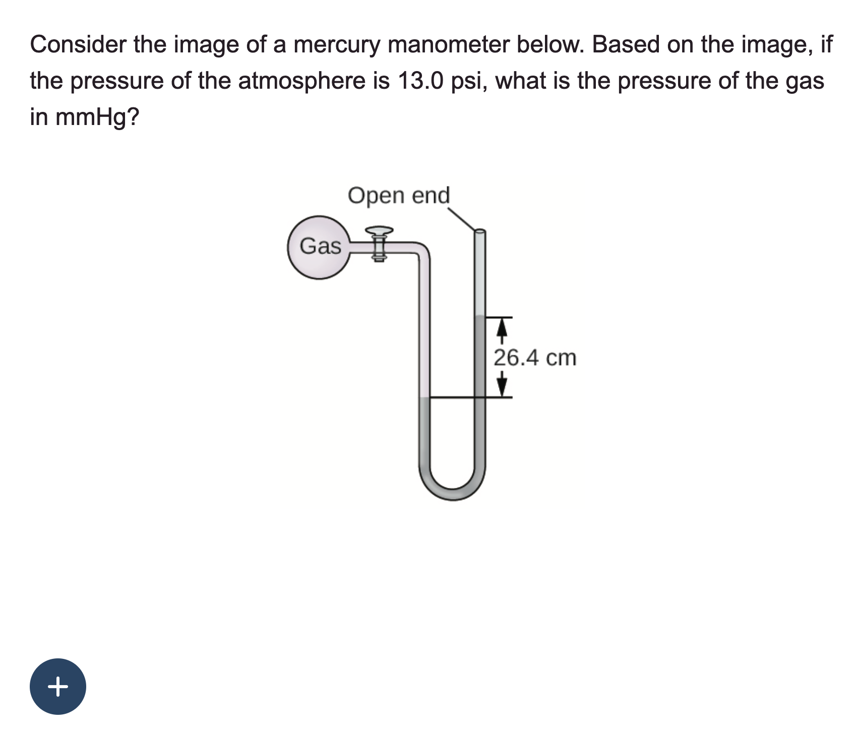Solved Consider the image of a mercury manometer below. | Chegg.com