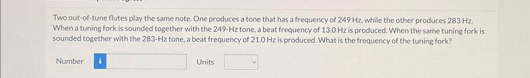 Solved Two out-of-tune flutes play the same note. One | Chegg.com