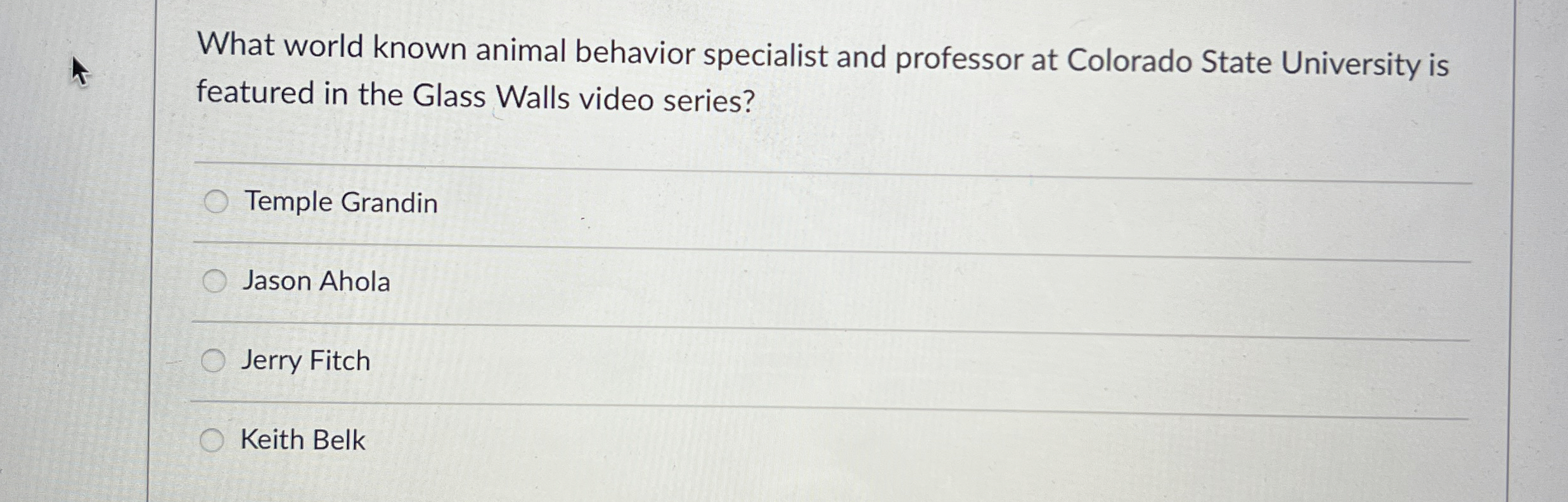 Solved What world known animal behavior specialist and | Chegg.com
