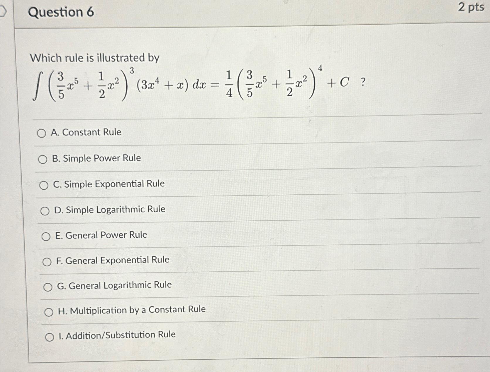 Solved Question 62 ﻿ptsWhich rule is illustrated | Chegg.com