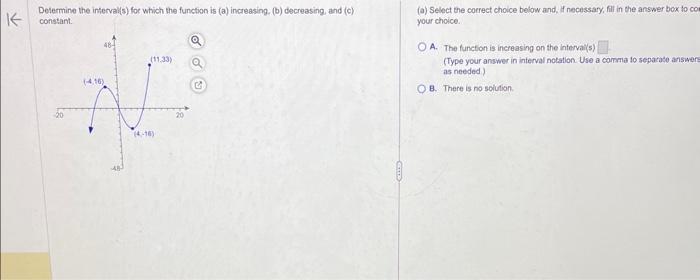 Solved Delermine the interval(s) foc which the function is | Chegg.com
