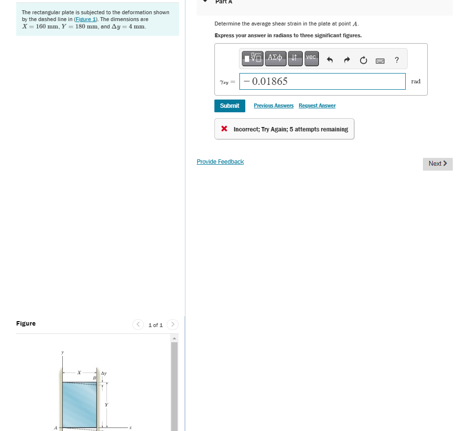 Solved The rectangular plate is subjected to the deformation | Chegg.com