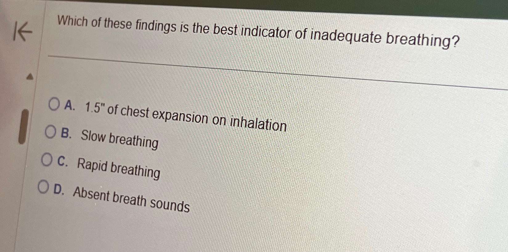 Solved Which of these findings is the best indicator of | Chegg.com