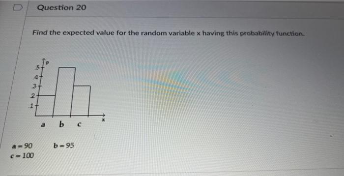 Solved Find the expected value for the random variable x | Chegg.com