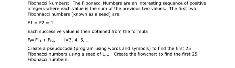Solved Fibonacci Numbers: The Fibonacci Numbers are an | Chegg.com