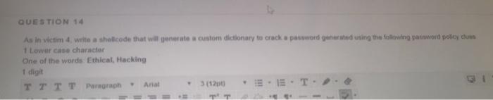 Solved write a shellcode that will generate a custom | Chegg.com