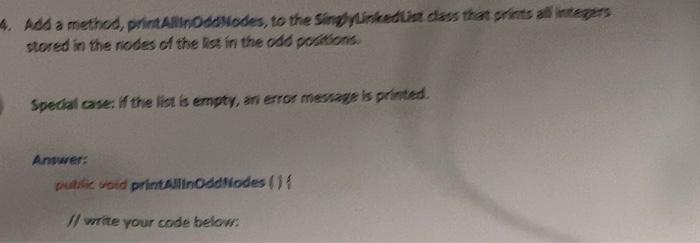 Solved 3. Add a method, exchangeSecondWithLast, to the | Chegg.com