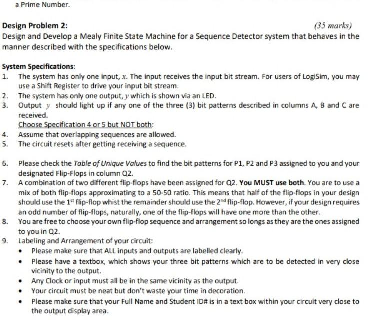 Solved Design and develop a mealy finite state machine for a | Chegg.com