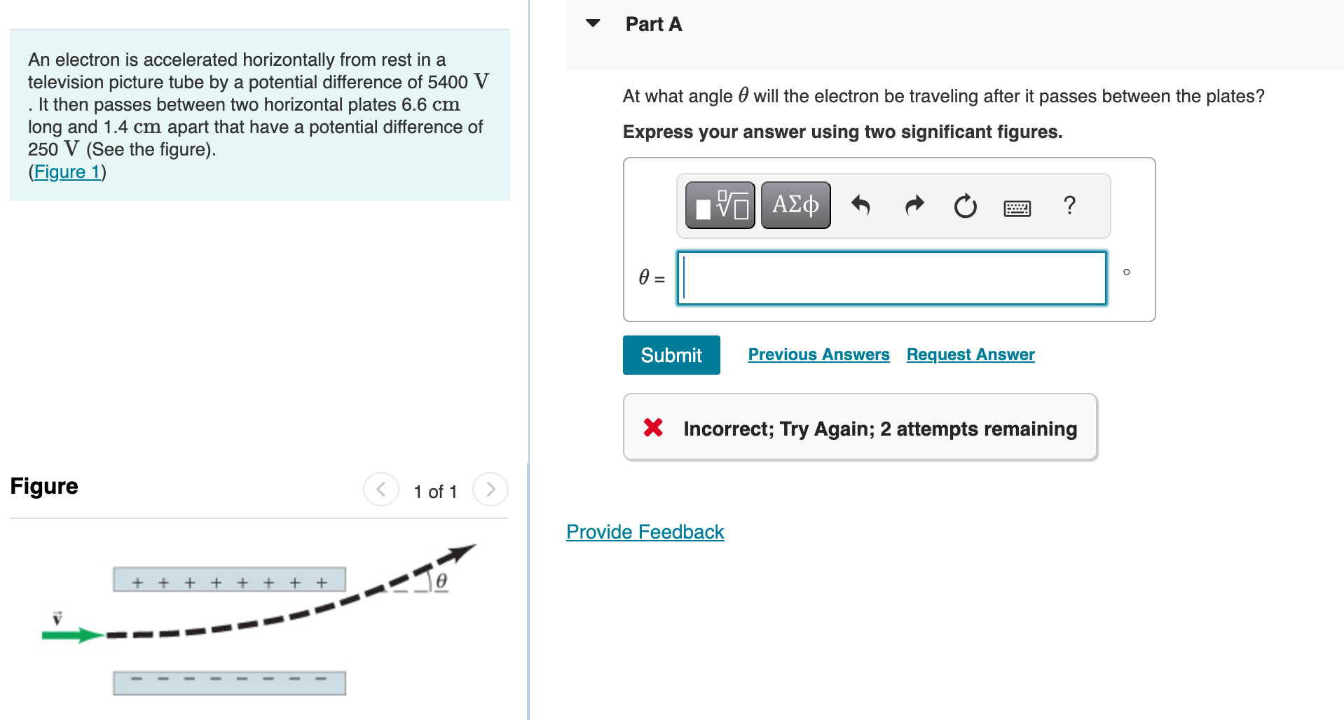 Solved An electron is accelerated horizontally from rest in | Chegg.com