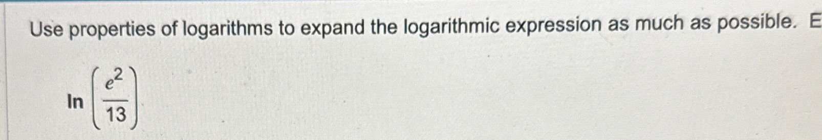 Solved Use properties of logarithms to expand the | Chegg.com