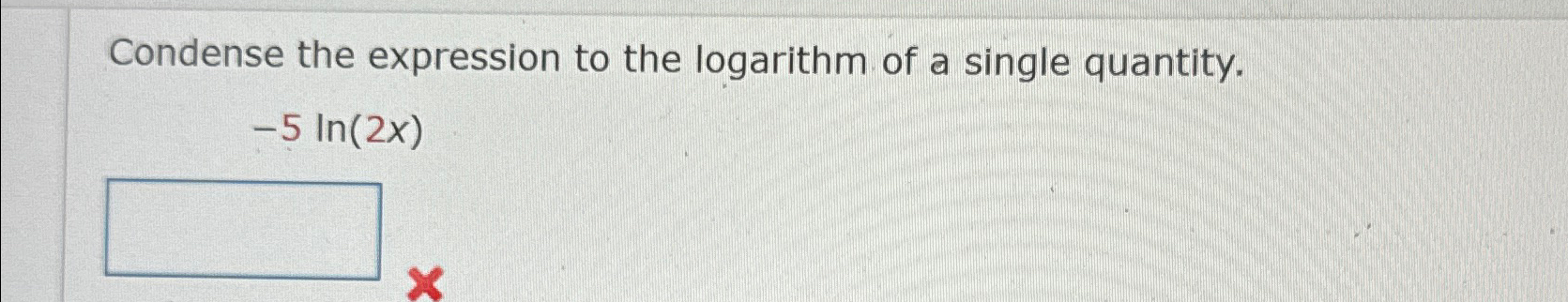 Solved Condense the expression to the logarithm of a single | Chegg.com