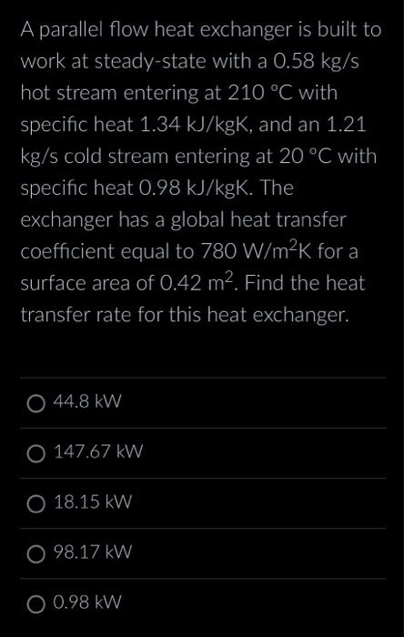 Parallel Flow Heat Exchanger Diagram X-axis Exchanger Parall
