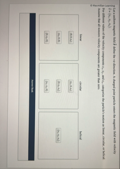 Solved ≥ ﻿Let a uniform magnetic field vec(B) ﻿define the | Chegg.com