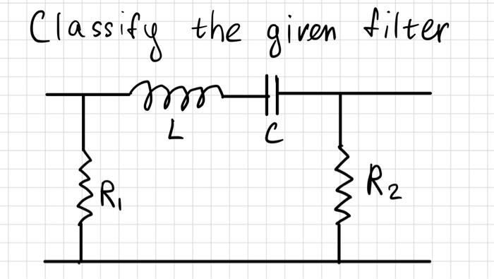 Solved Classify the aiven filter | Chegg.com