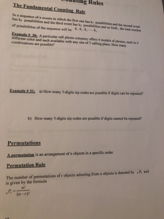 Solved The Fundamental Counting Rule ng Rules In a sequence | Chegg.com