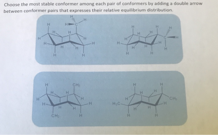 Solved Choose the most stable conformer among each pair of | Chegg.com