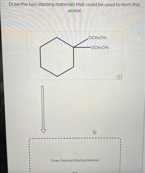 Solved Draw the two starting materials that could be used to | Chegg.com