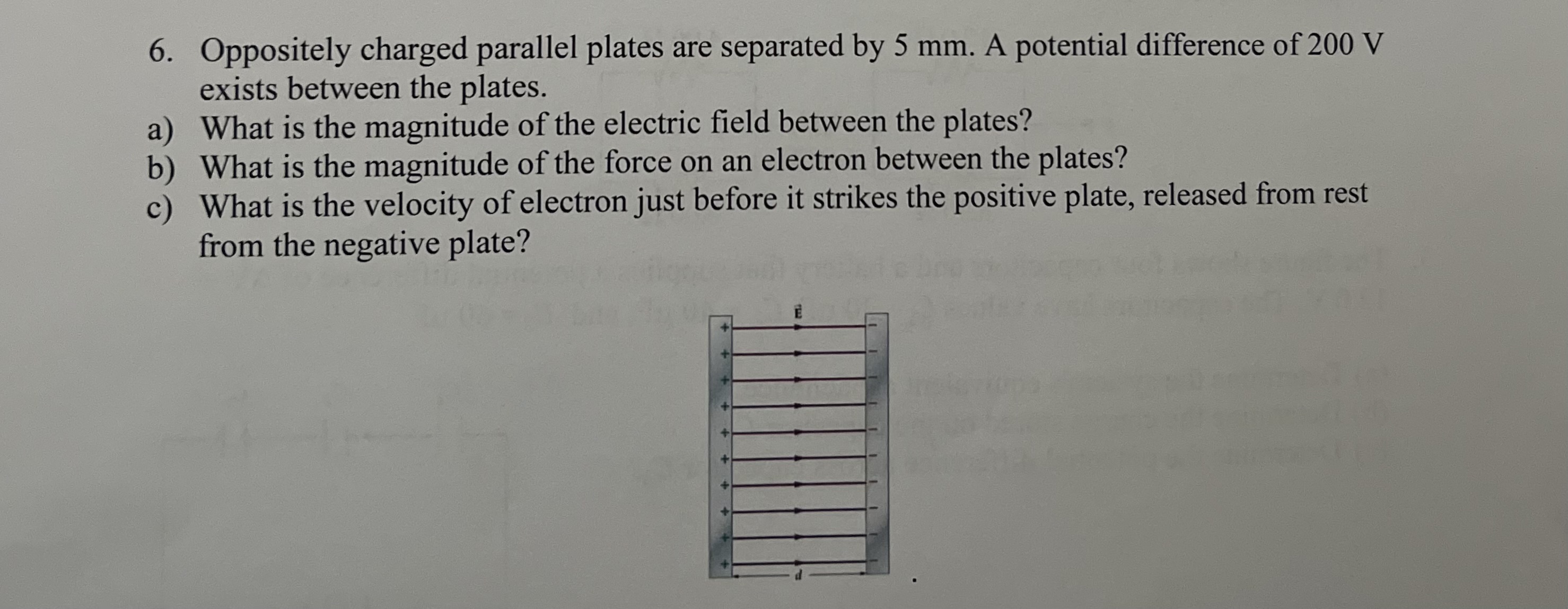 Solved Oppositely charged parallel plates are separated by | Chegg.com