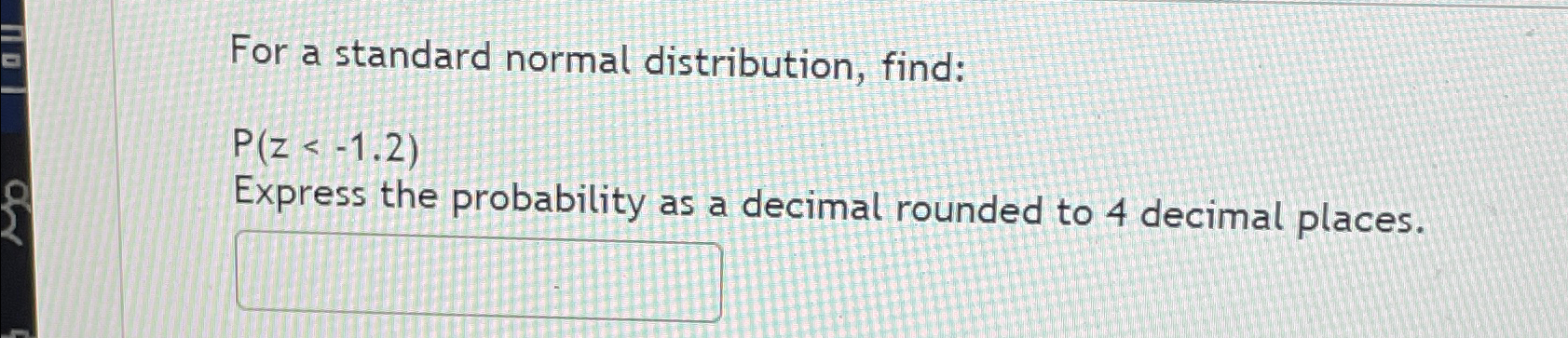 Solved For a standard normal distribution, | Chegg.com