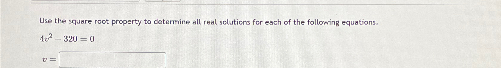 Solved Use the square root property to determine all real | Chegg.com