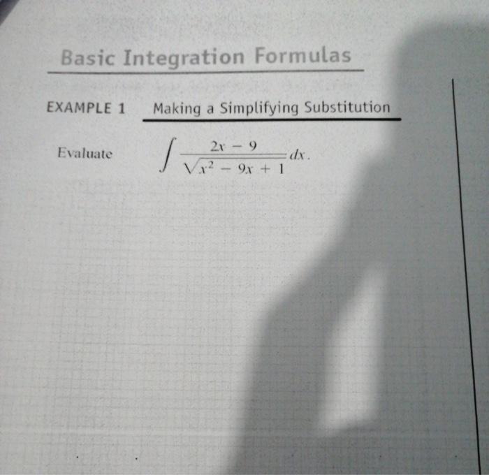 Solved Basic Integration Formulas EXAMPLE 1 Making a | Chegg.com