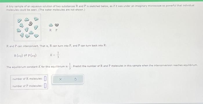 Solved A tiny sample of an aqueous solution of two | Chegg.com