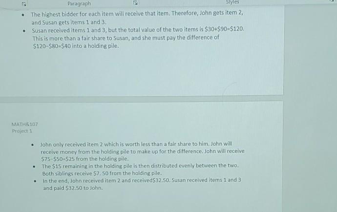 Solved Sealed Bids Method This method is to help divide a | Chegg.com
