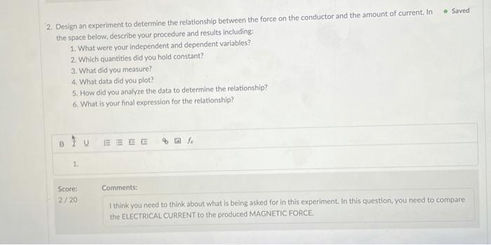 Solved design an experiment to determine the relationship | Chegg.com