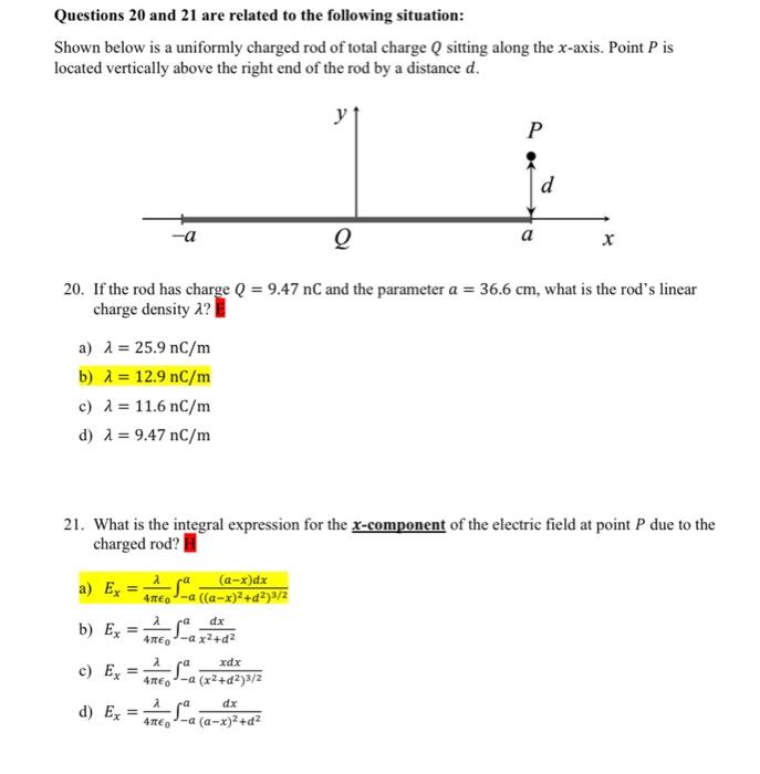 Solved Questions 20 and 21 are related to the following | Chegg.com