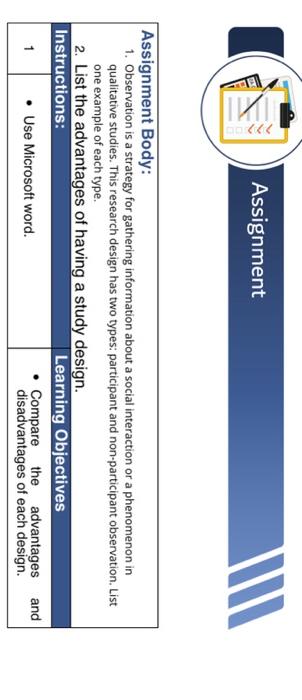 Assignment Body: 1. Observation is a strategy for | Chegg.com