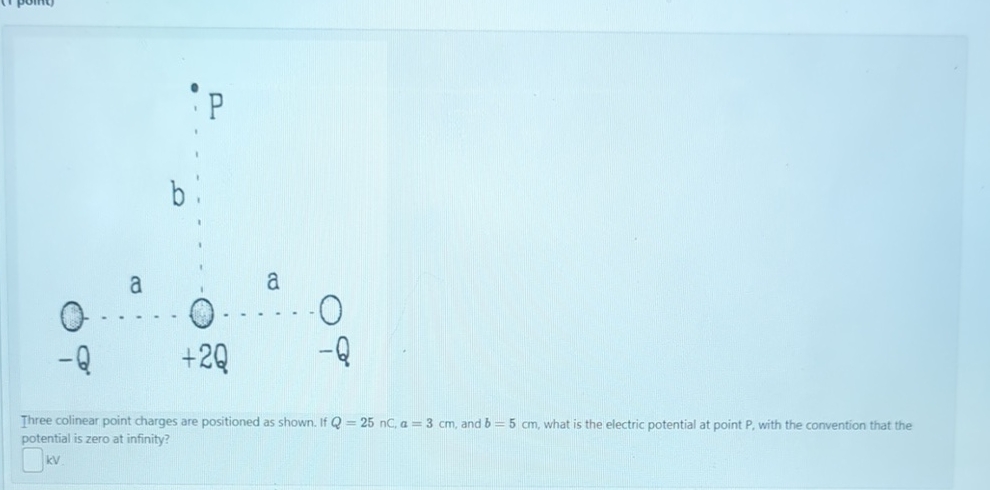 Solved Three colinear point charges are positioned as shown. | Chegg.com