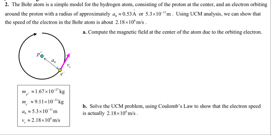 Solved The Bohr atom is a simple model for the hydrogen | Chegg.com