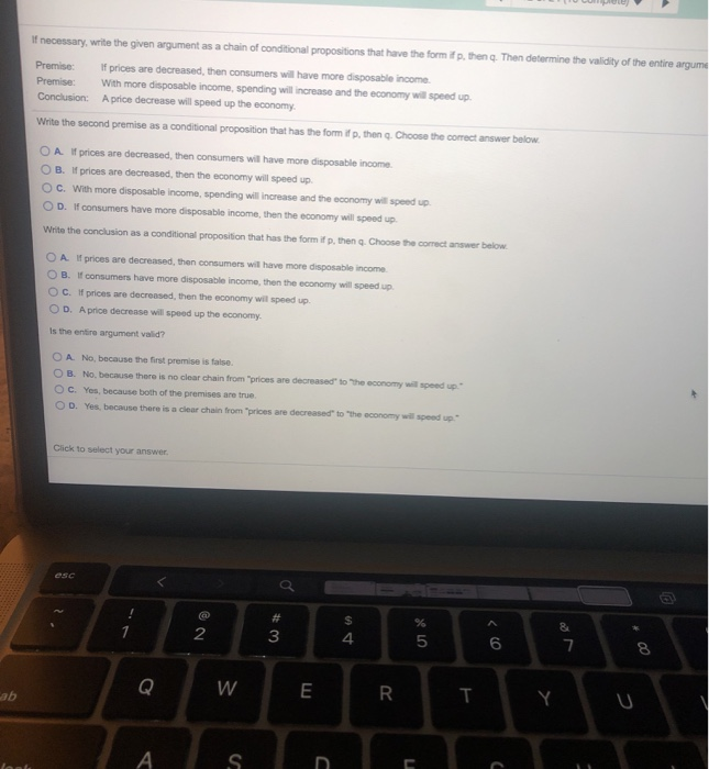 Solved If Necessary Write The Given Argument As A Chain Of 6389