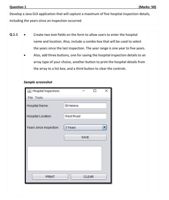 Solved Develop a Java GUI application that will capture a | Chegg.com