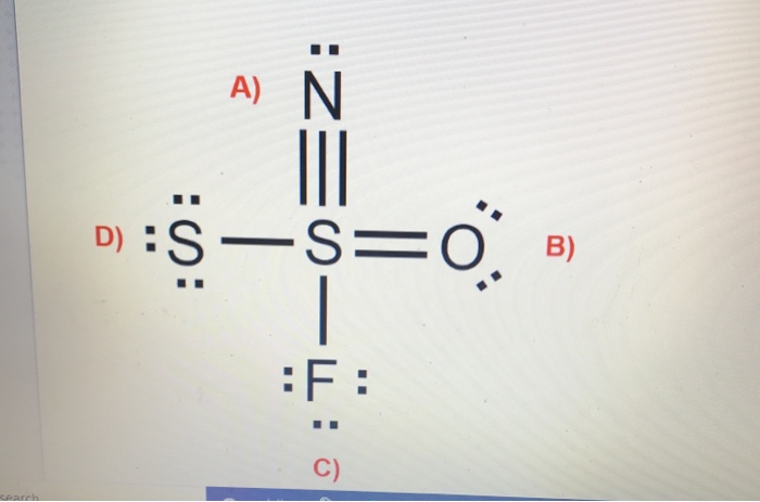 Solved What is the formal charge on the SULFUR labeled D in | Chegg.com