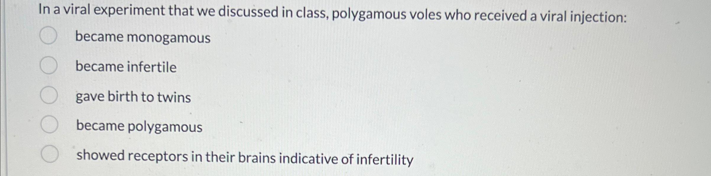 Solved In a viral experiment that we discussed in class, | Chegg.com