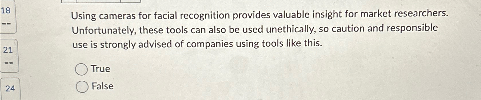 Solved Using cameras for facial recognition provides | Chegg.com