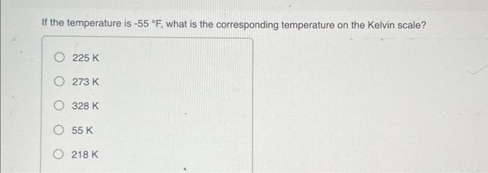 Solved If the temperature is -55 °F, what is the | Chegg.com