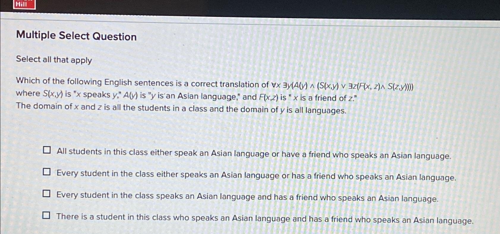 Solved Multiple Select QuestionSelect all that applyWhich of | Chegg.com