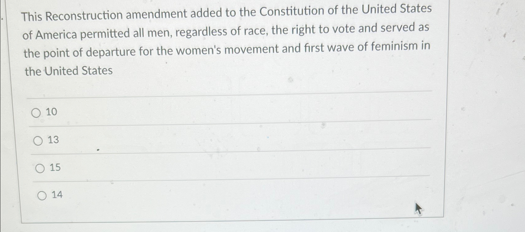 Solved This Reconstruction amendment added to the | Chegg.com