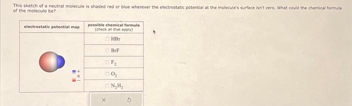 Solved This sketch of a neutral molecule is shaded red or | Chegg.com