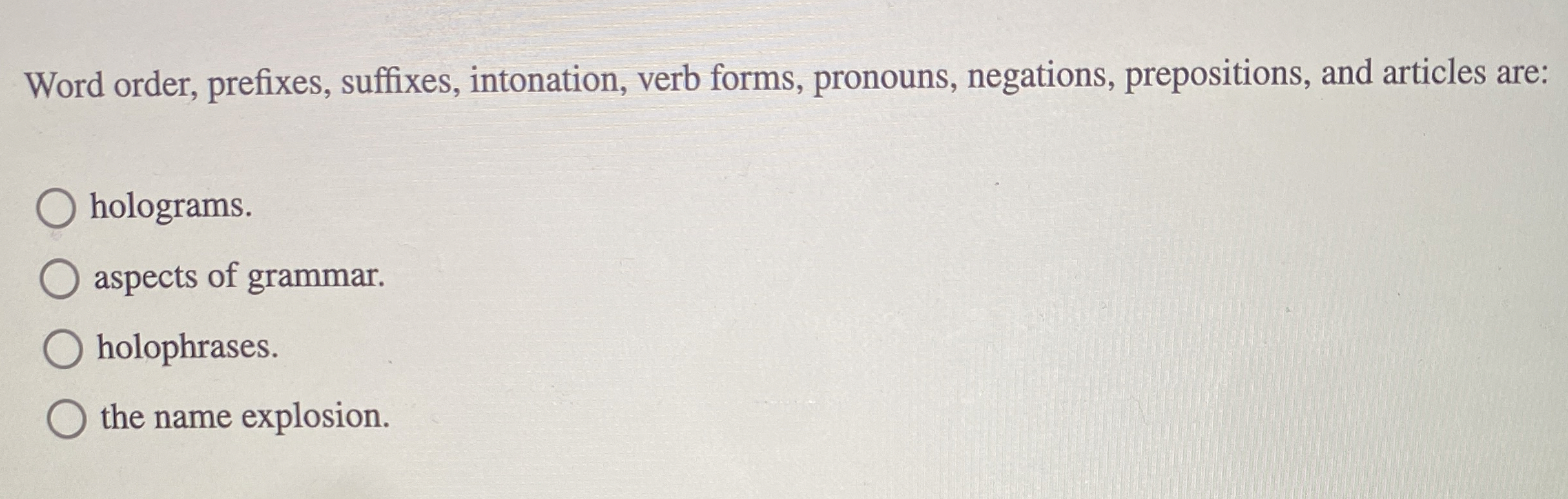 Solved Word order, prefixes, suffixes, intonation, verb | Chegg.com