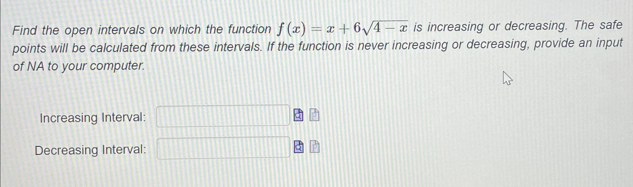 Solved Find the open intervals on which the function | Chegg.com