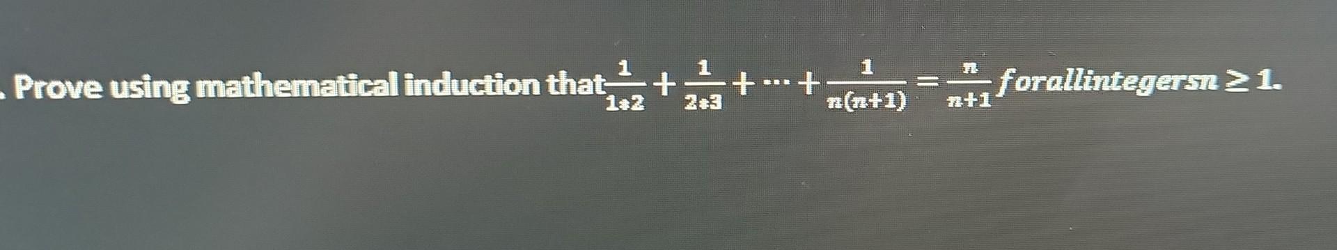 Solved Prove using mathematical induction that | Chegg.com