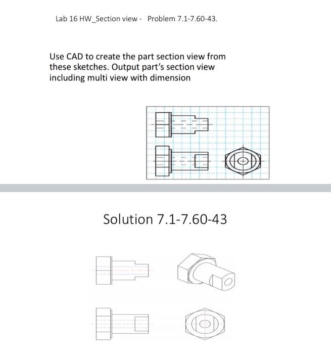 Solved please do that on solidwork with multivie drawing the | Chegg.com
