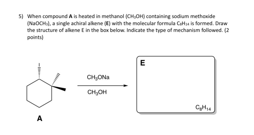 Solved When compound A (2-iodo-1,1-dimethylcyclohexane) ﻿is | Chegg.com