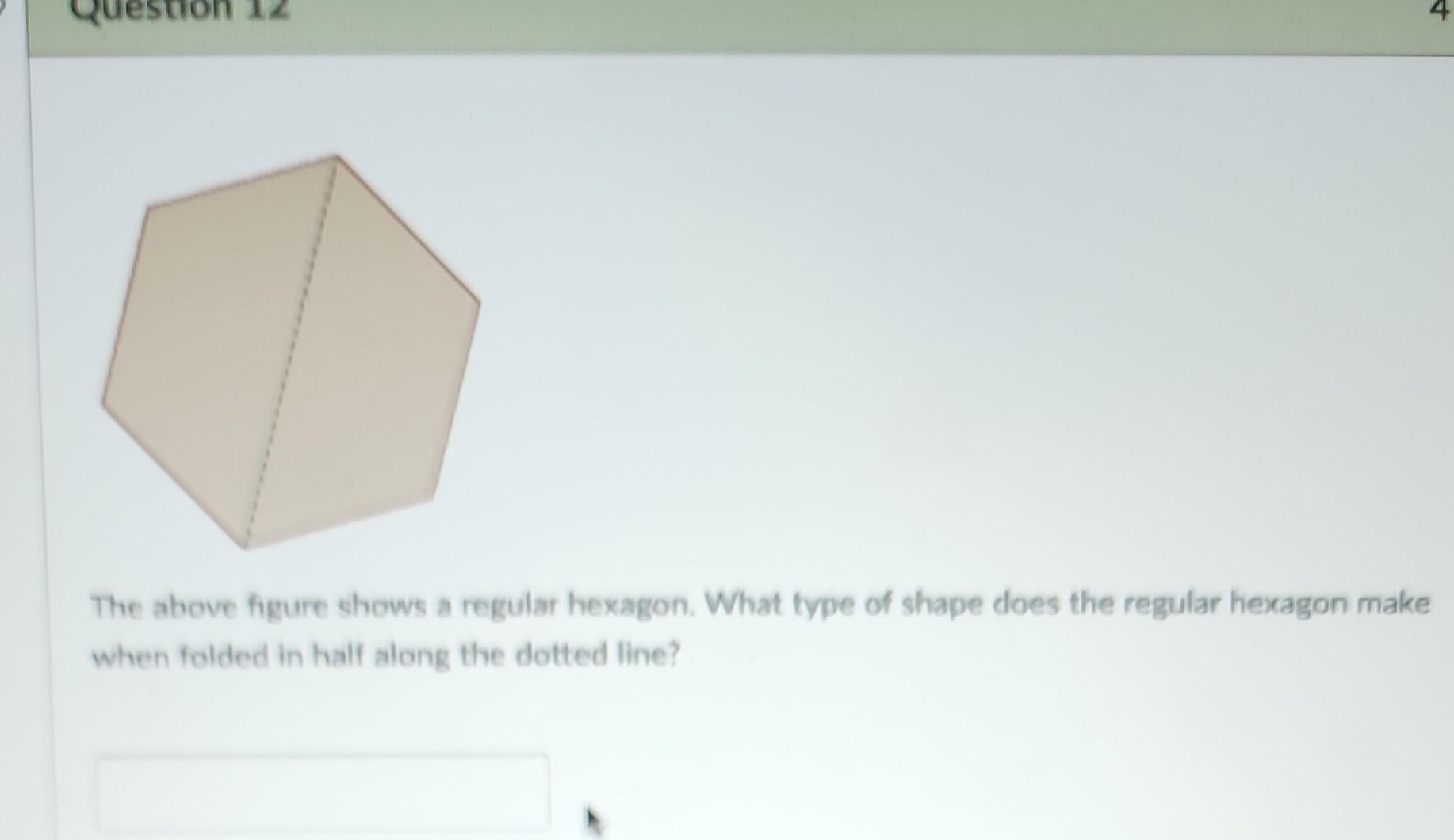 Solved The above figure shows a regular hexagon. What type | Chegg.com