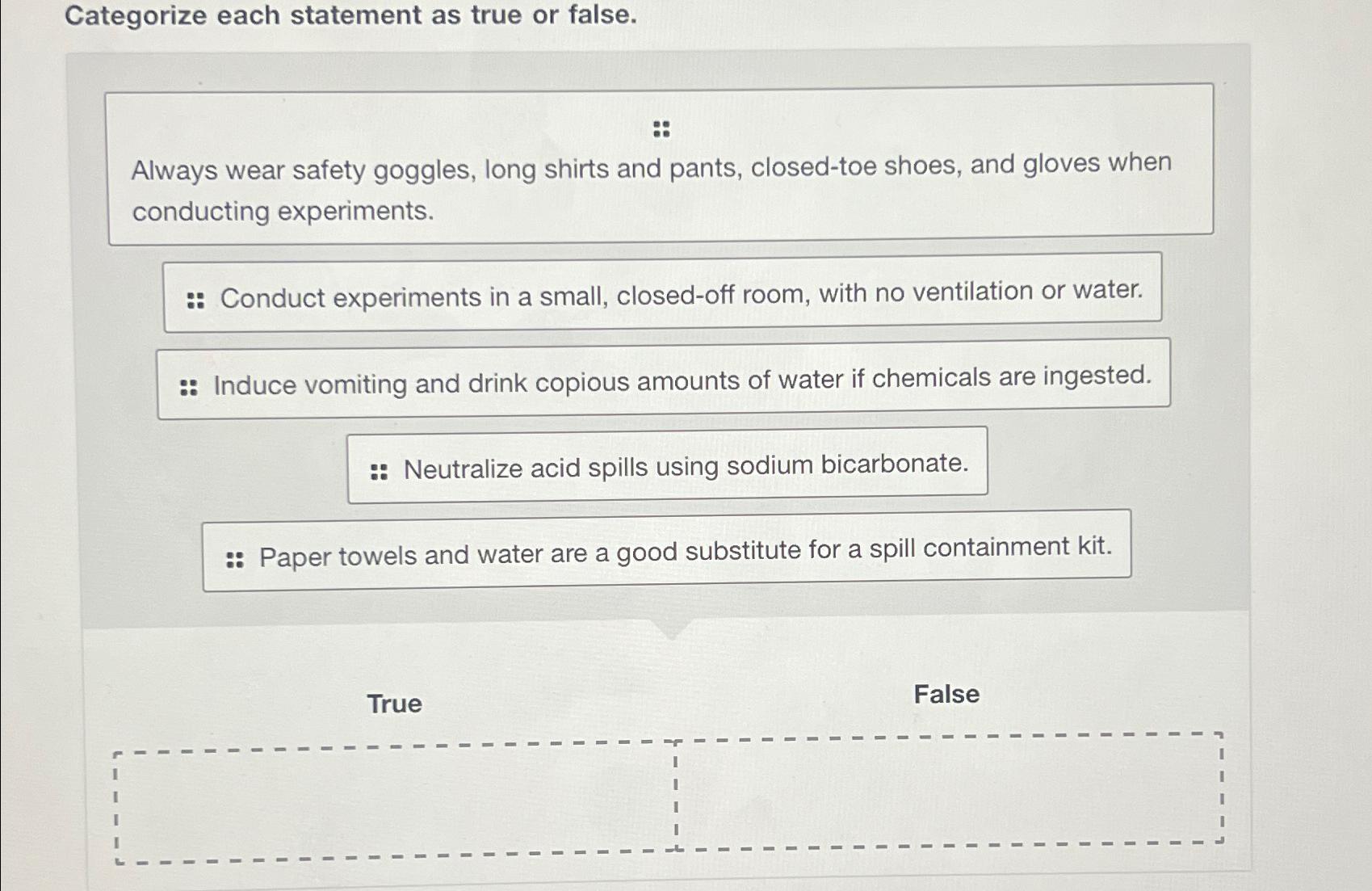 Solved Categorize each statement as true or false.::Always | Chegg.com