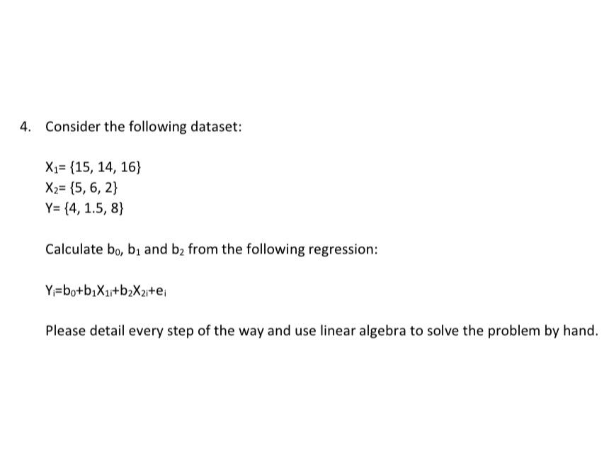 Solved Consider the following | Chegg.com