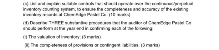 Solved 7. ChemEdge You are an aucit senior in Rudeka and Co | Chegg.com